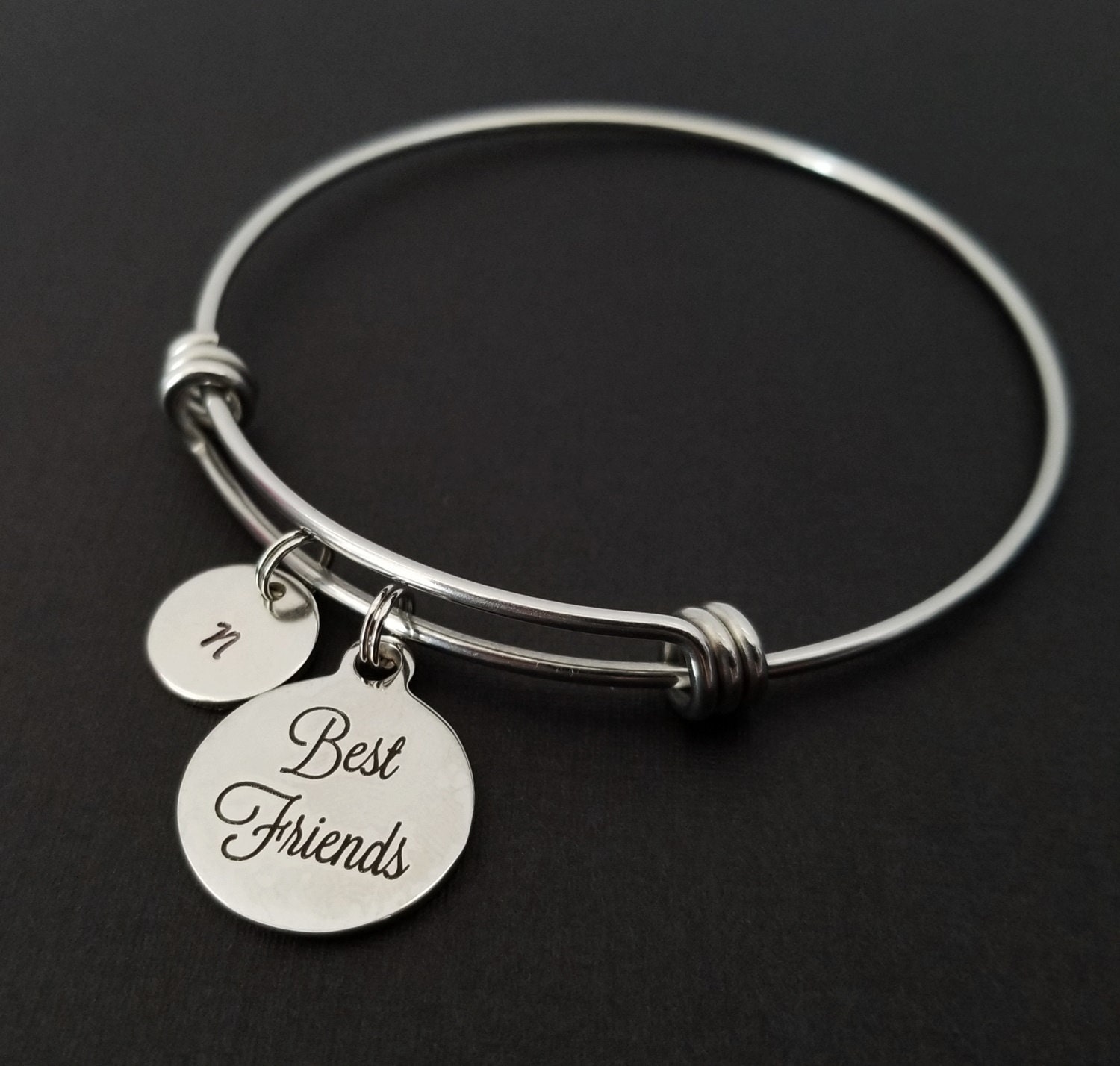 Best Friends Bangle Best Friend Charm Bracelet Expandable - Etsy