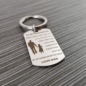 Father Daughter Keychain Gift for Dad Custom Gift Gift for Daughter ...