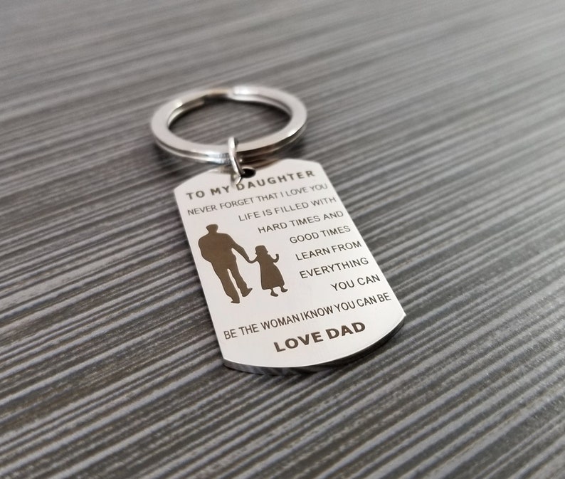 Father Daughter Keychain Gift for Dad Custom Gift Gift | Etsy