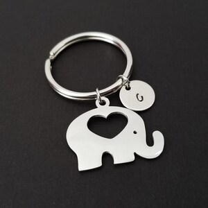 Elephant Keychain - Custom Gift - Silver Keychain - Gift for Mom ...