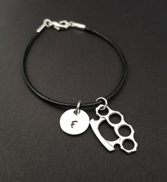 Fitness Jewelry Brass Knuckles Charm Bracelet Knuckle Charm Bracelet Workout Jewelry Personalized Bracelet Fighter Bracelet Etsy