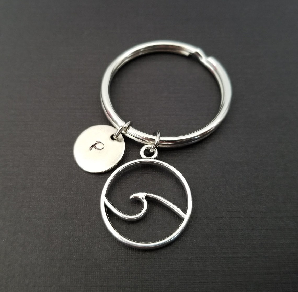 Sea Keychain Ocean Keychain Ocean Wave Keychain Nautical - Etsy