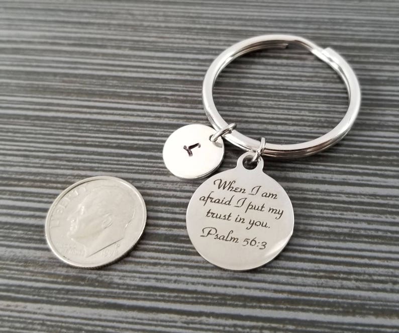 Custom Keychain Bible Verse Keychain Custom Gift Psalm | Etsy