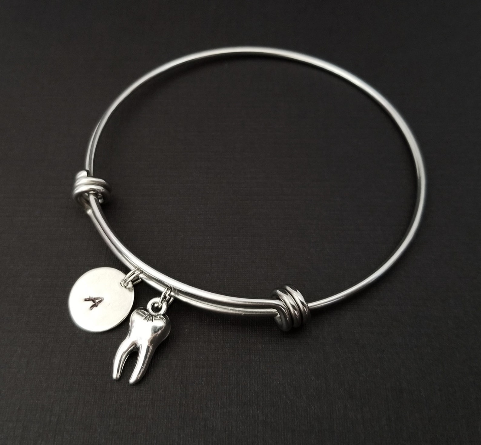 Silver Tooth Bracelet Dentist Bracelet Personalized - Etsy
