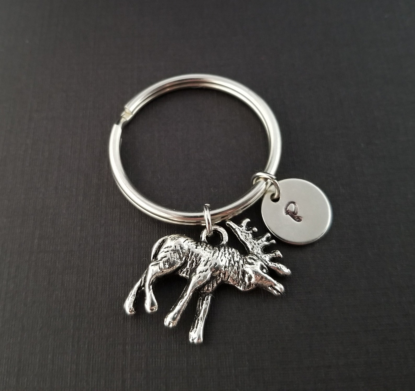 Moose Keychain Moose Keyring Hunting Keychain Moose | Etsy