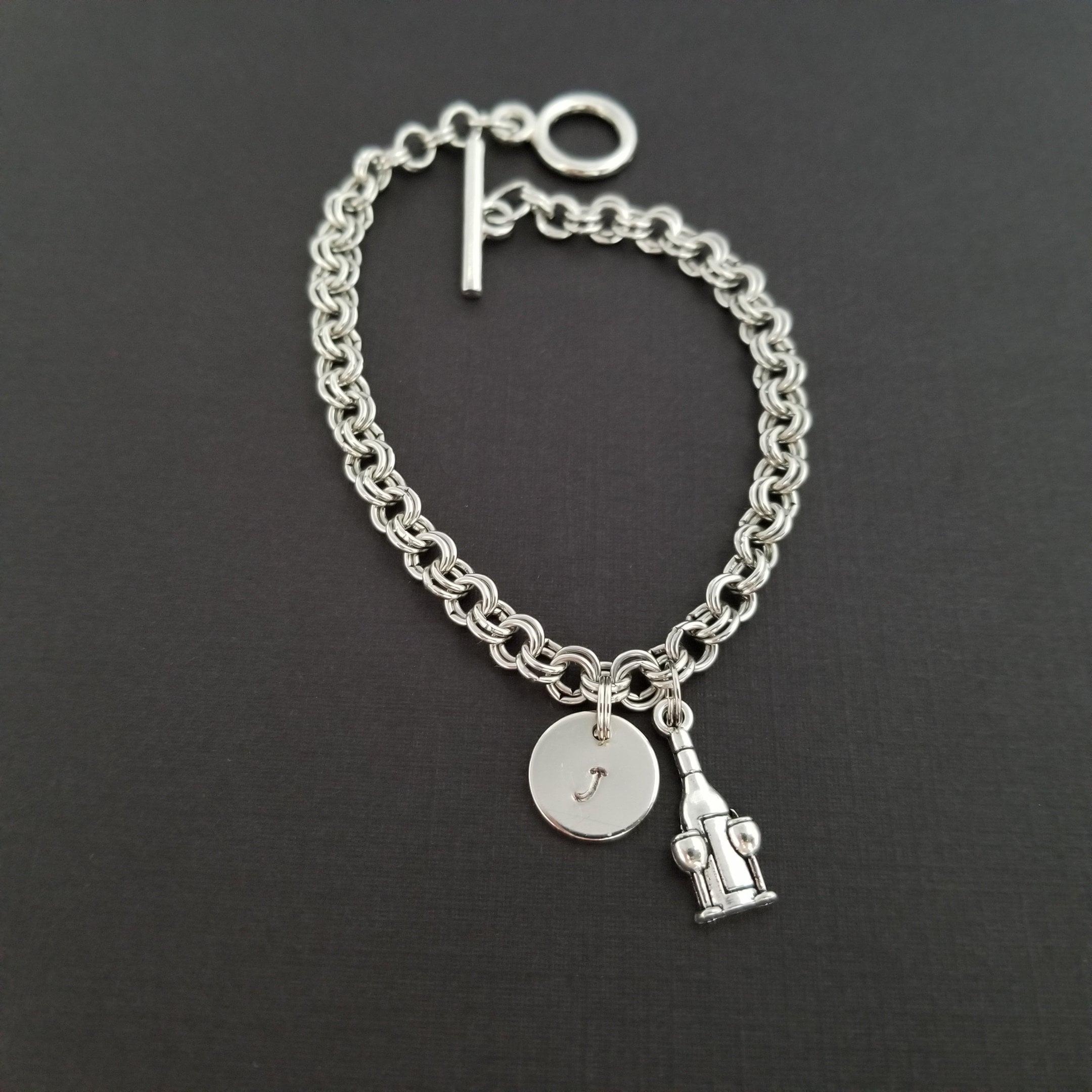 Wine Bracelet Wine Bottle Bangle Food Bracelet Wine | Etsy