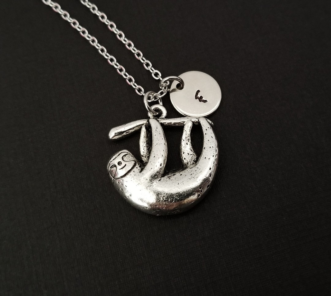 Sloth Necklace Sloth Charm Necklace Personalized Necklace Custom Gift ...