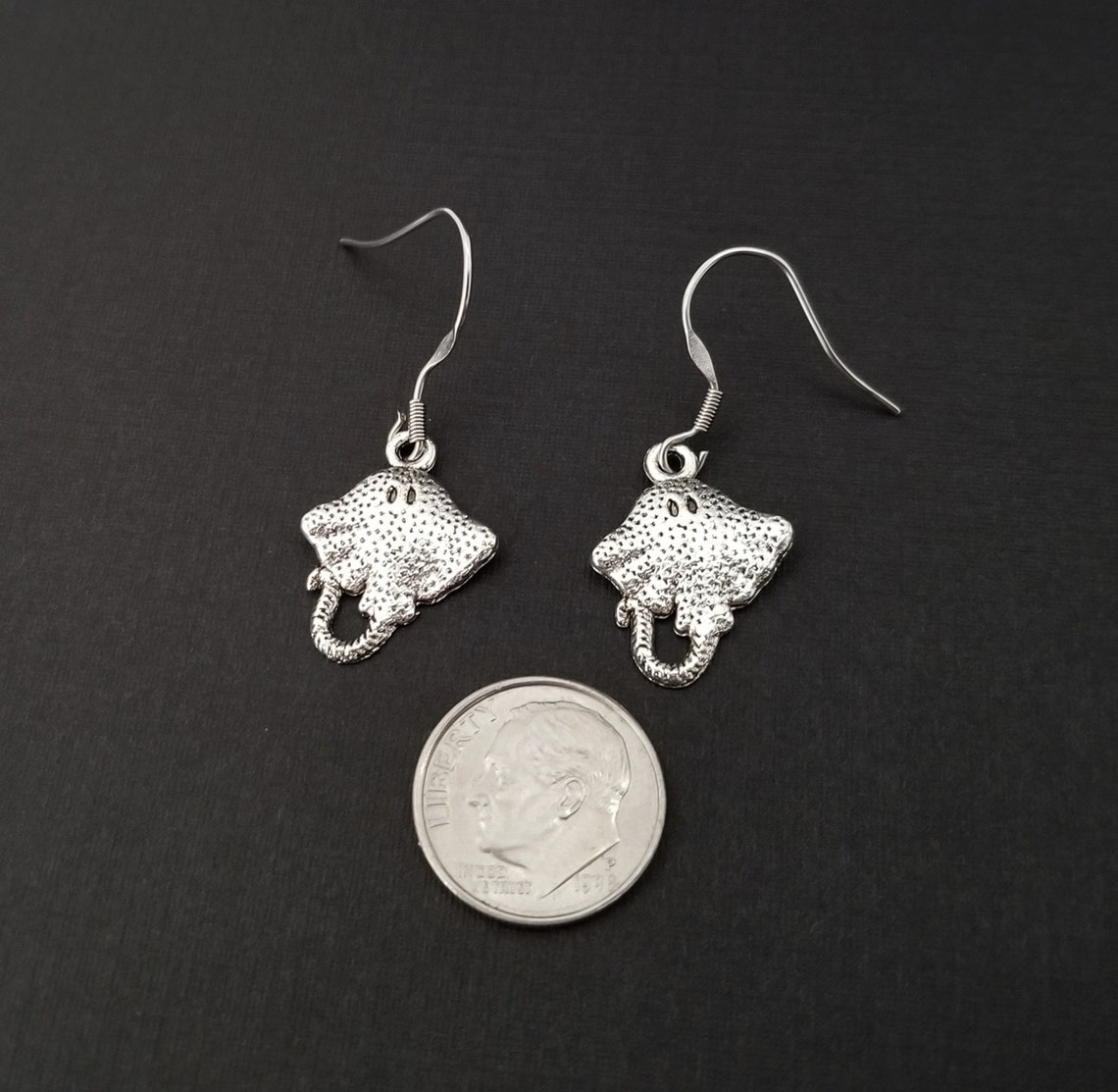 Stingray Earrings Manta Ray Charm Earrings Sting Ray Gift | Etsy
