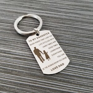 Father Daughter Keychain Gift for Dad Custom Gift Gift for Daughter ...