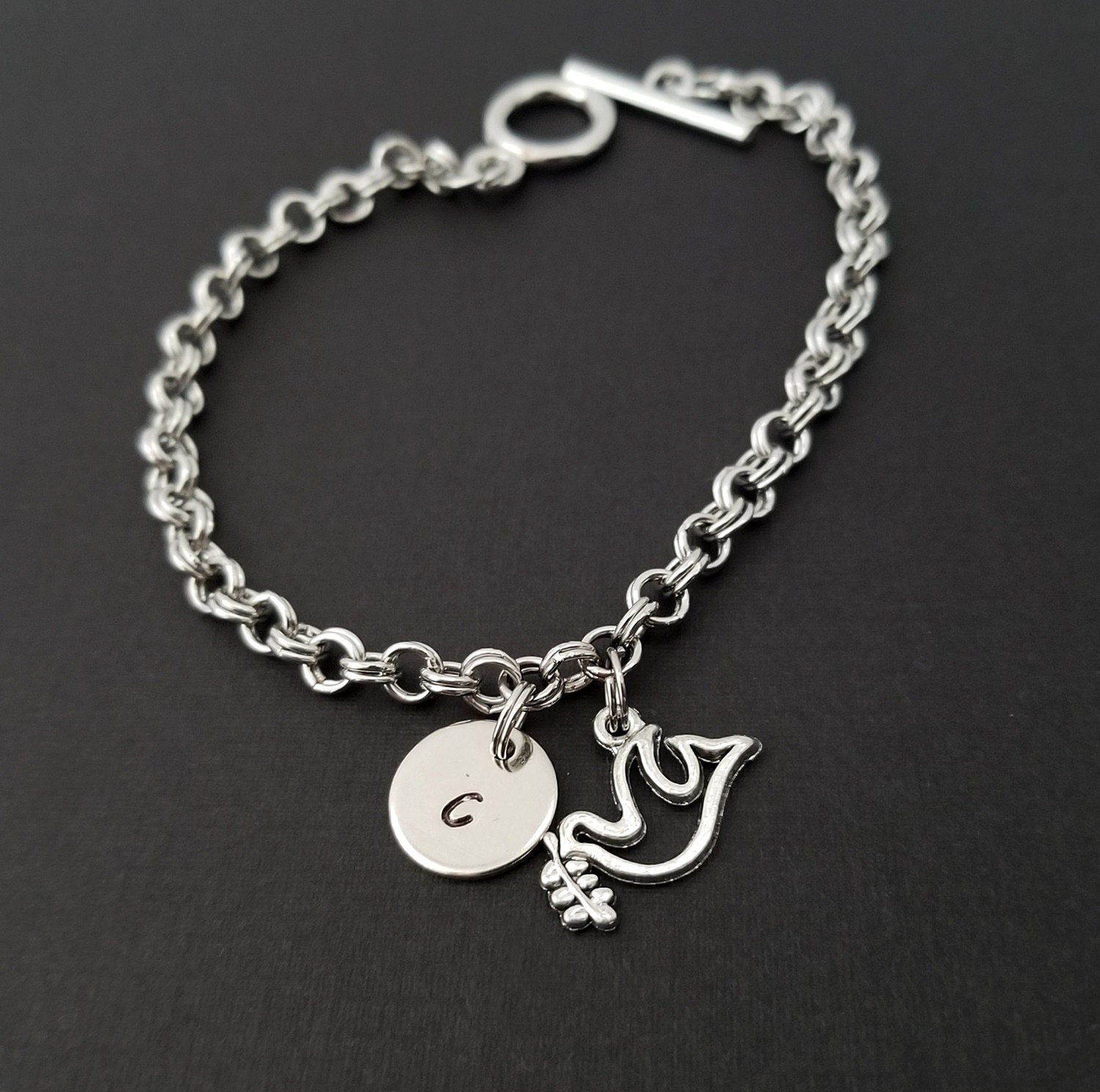 Dove Jewelry Dove Charm Bracelet Dove Bracelet Dove | Etsy