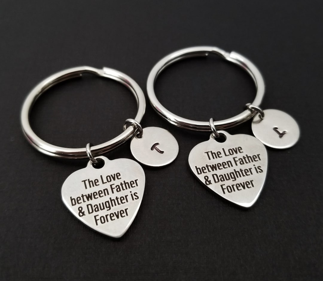 Two Father Daughter Keychains Gift for Dad Custom Gift Gift for ...