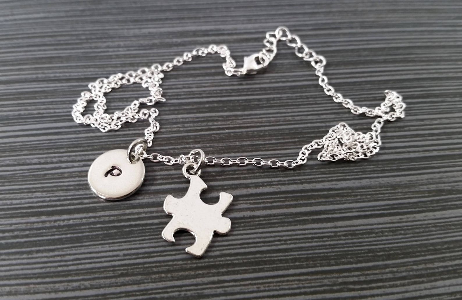 Puzzle Piece Necklace Custom Gift Puzzle Piece Gift | Etsy