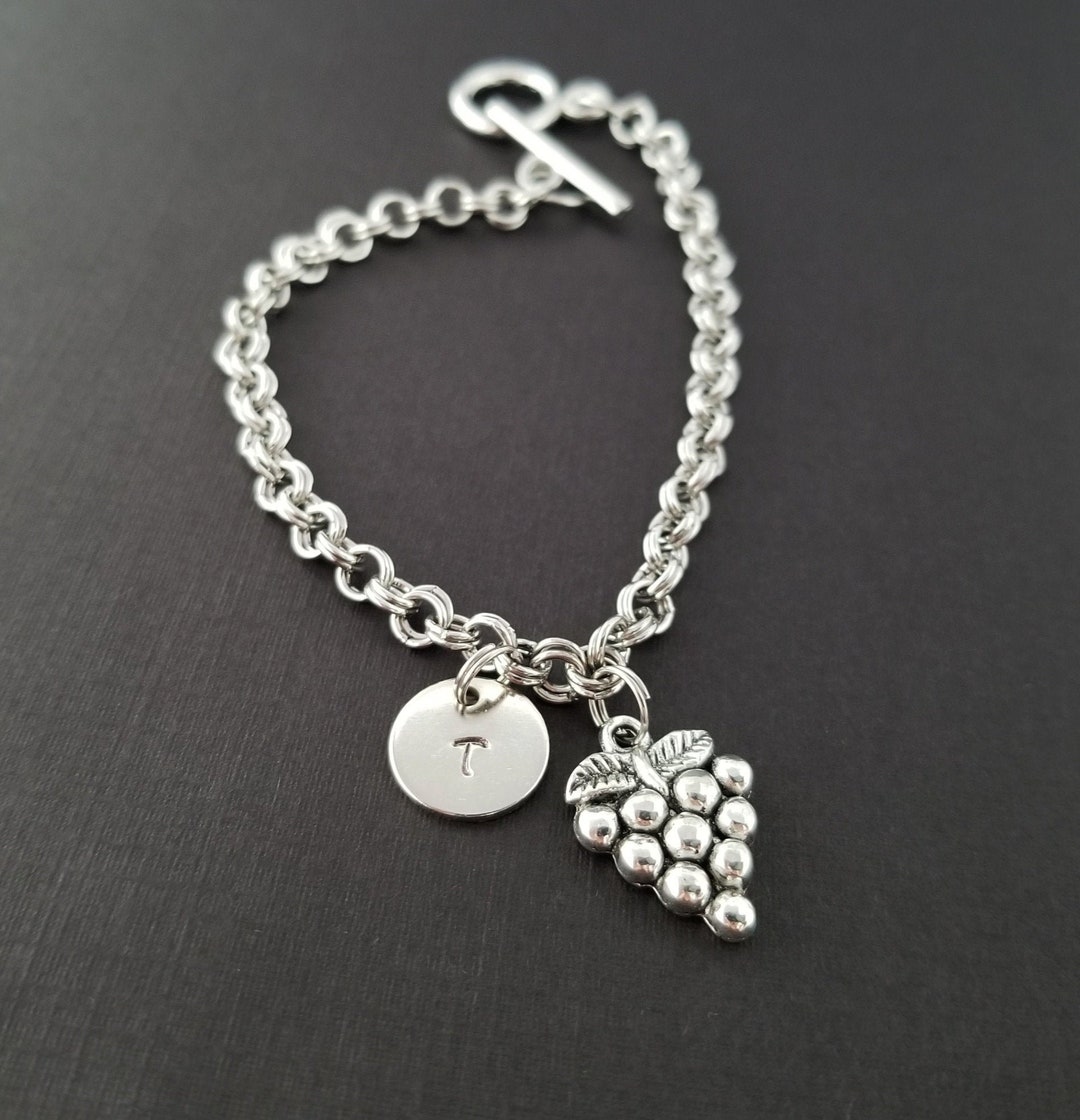 Grape Bracelet - Grapes Bangle - Food Bracelet - Fruit Jewelry - Best ...