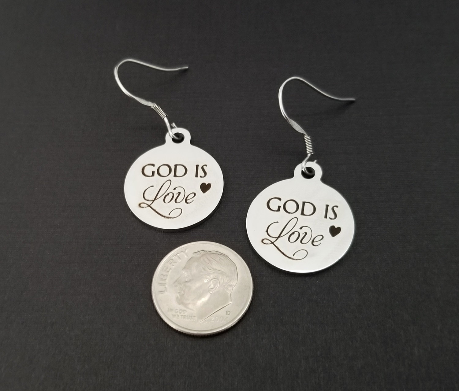 God is Love Earrings Bible Verse Earrings French Hook | Etsy