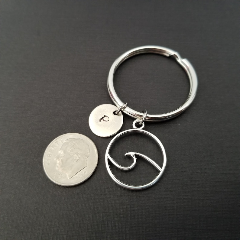 Sea Keychain Ocean Keychain Ocean Wave Keychain Nautical - Etsy