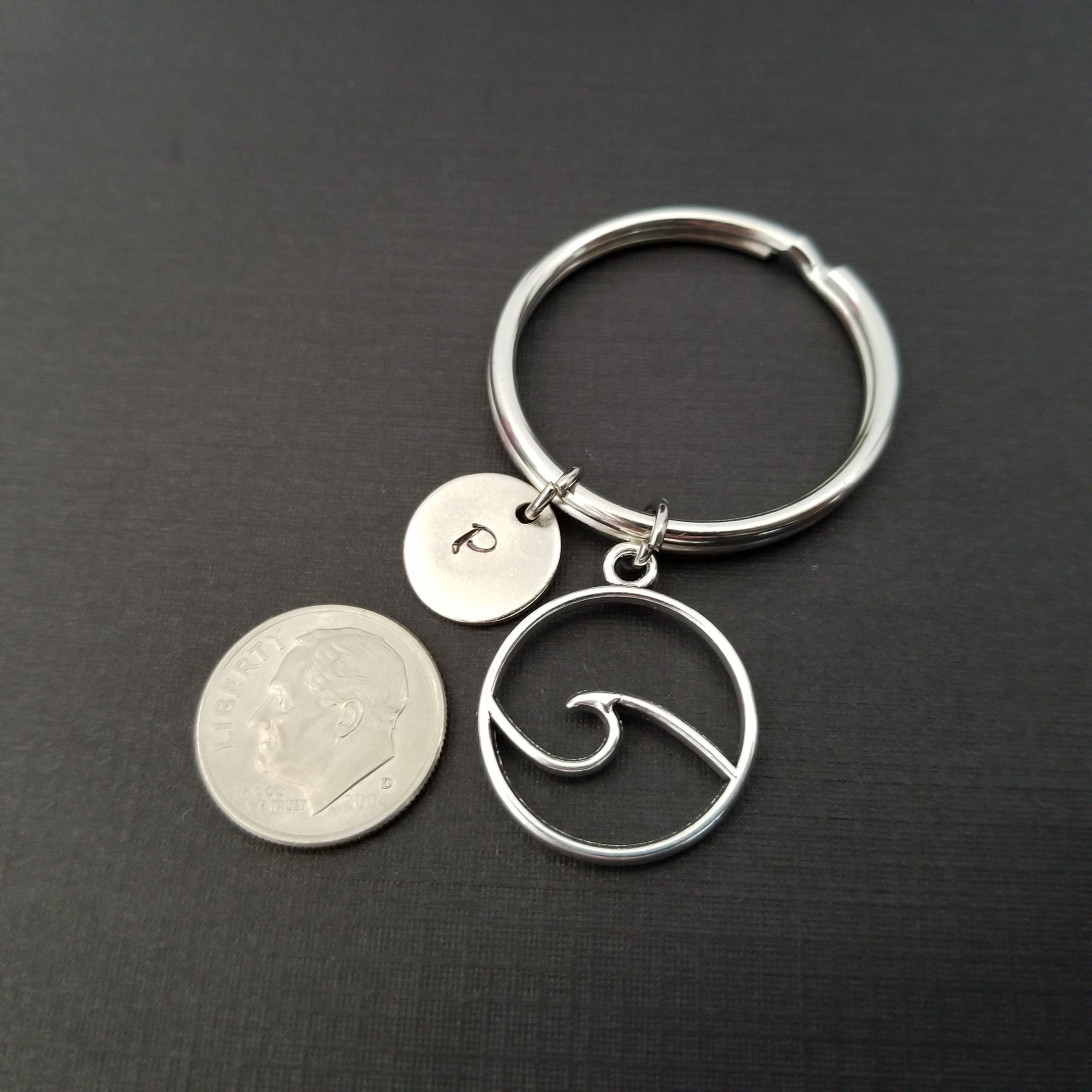 Sea Keychain Ocean Keychain Ocean Wave Keychain Nautical | Etsy