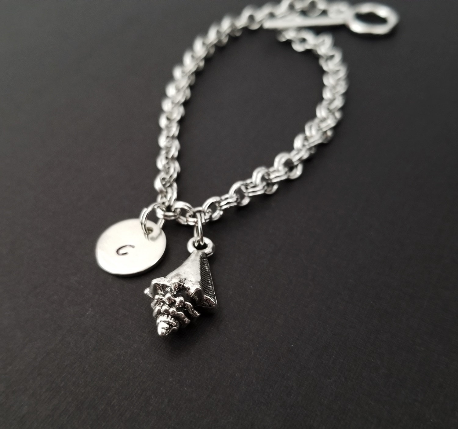 Seashell Bracelet Sea Shell Charm Bracelet Ocean Bracelet - Etsy UK