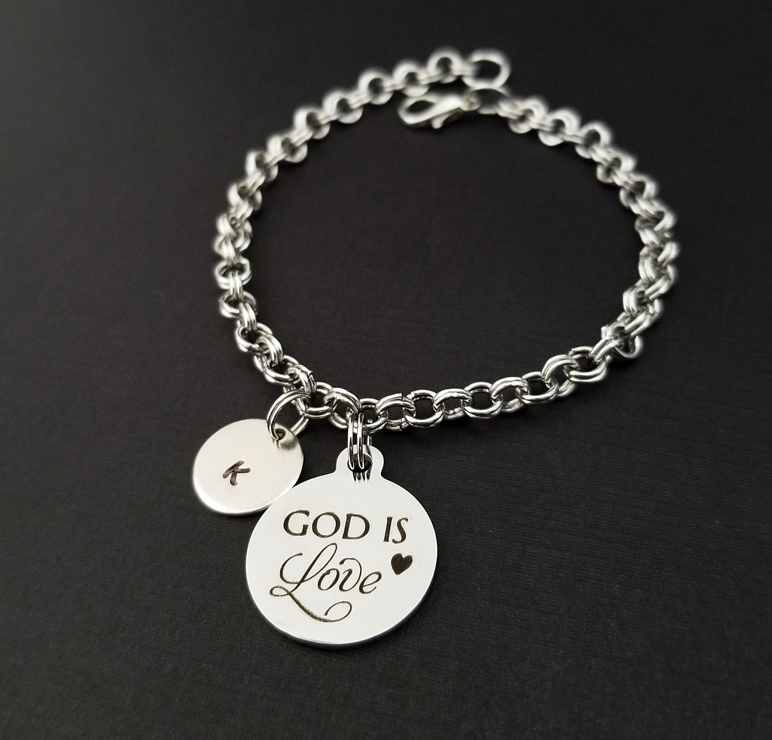 God is Love Bracelet Bible Verse Charm Expandable Charm | Etsy