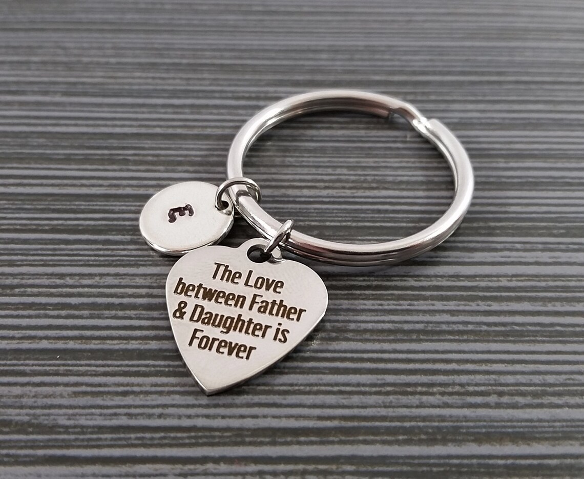 Father Daughter Keychain Gift for Dad Custom Gift Gift | Etsy