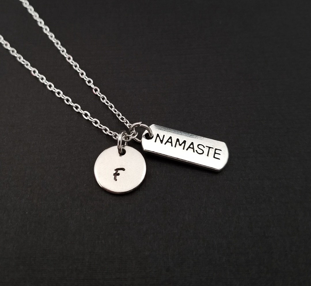 Silver Namaste Necklace - Inspirational Jewelry - Personalized Necklace ...