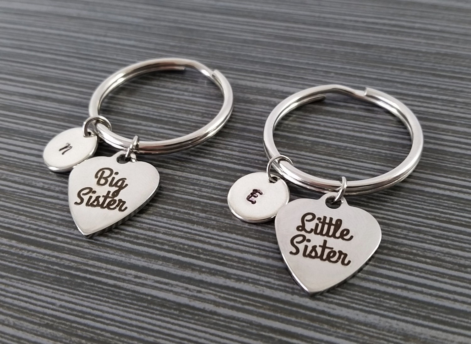 Big Sister Key Chain Little Sister Keychains Gift for | Etsy