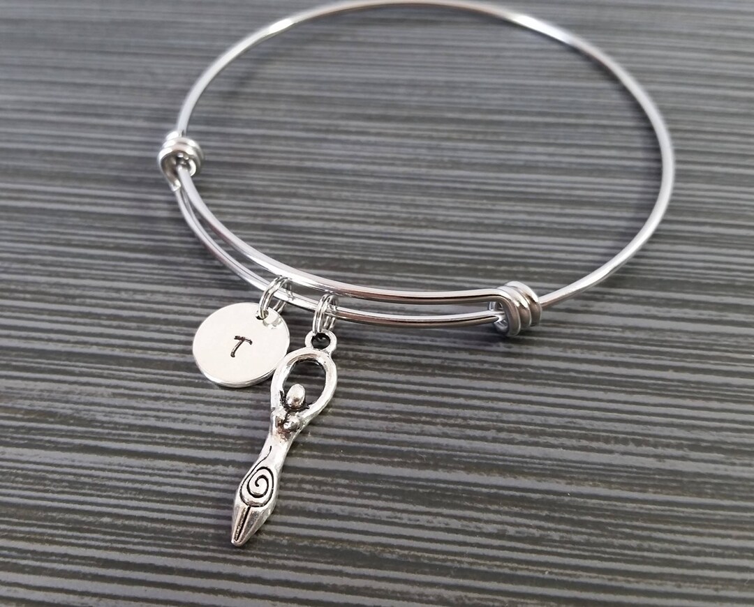 Fertility Bangle Goddess Charm Bracelet Expandable Bangle Charm Bangle ...
