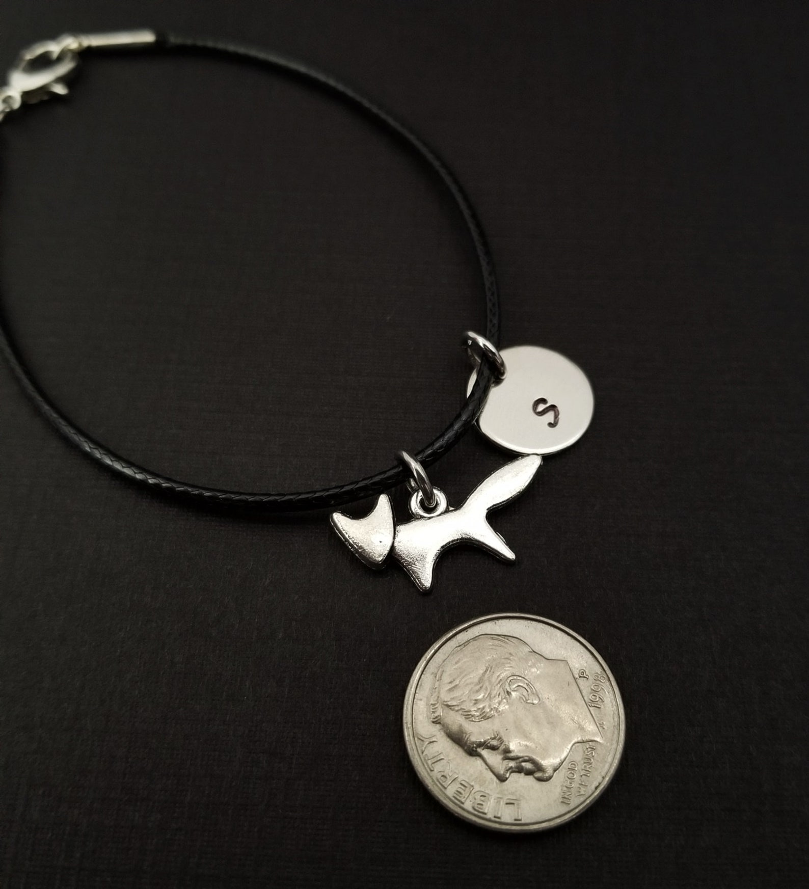 Fox Charm Bracelet Fox Jewelry Fox Cord Bracelet Black | Etsy