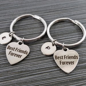 Two Best Friends Forever Keychains Best Friend Key Chains Gift for ...