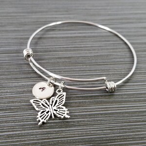 Butterfly Bangle Butterfly Charm Bracelet Expandable Bangle Charm ...