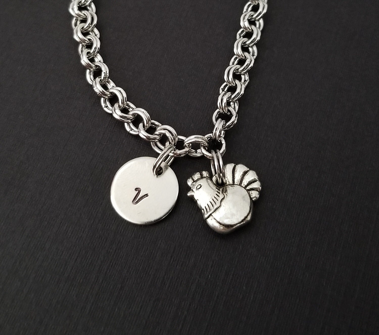 Chicken Jewelry - Hen Charm Bracelet - Chicken Bracelet - Hen Jewelry ...