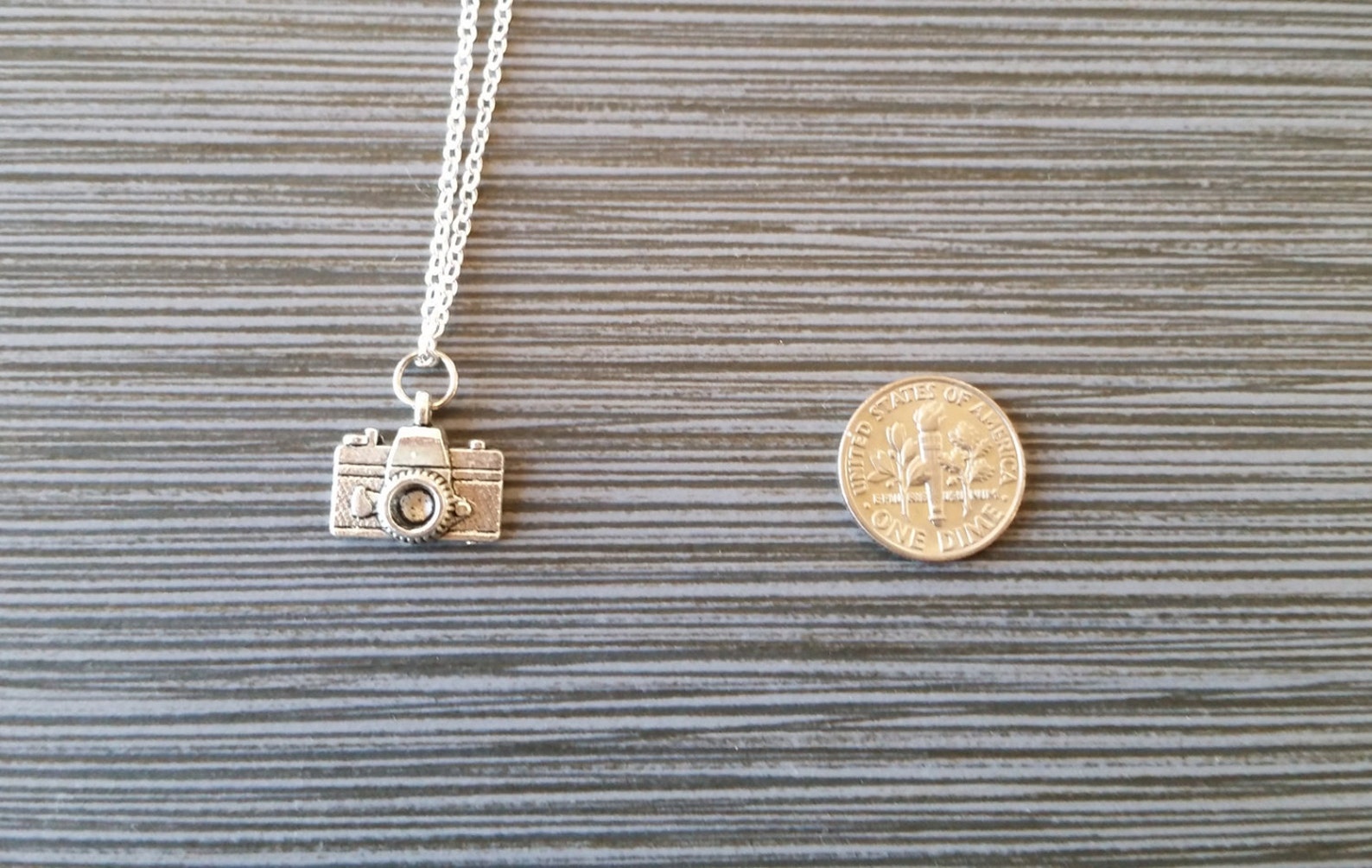 Silver Camera Necklace - Camera Charm Necklace - Personalized Necklace ...