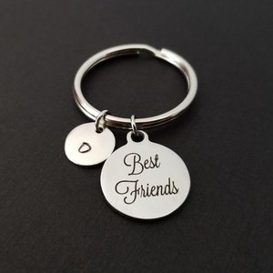 Two Best Friends Keychains Best Friends Key Chains Gift for Sister ...