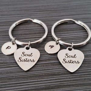 Two Soul Sisters Keychains Soul Sister Keychains Gift for Sister Custom ...