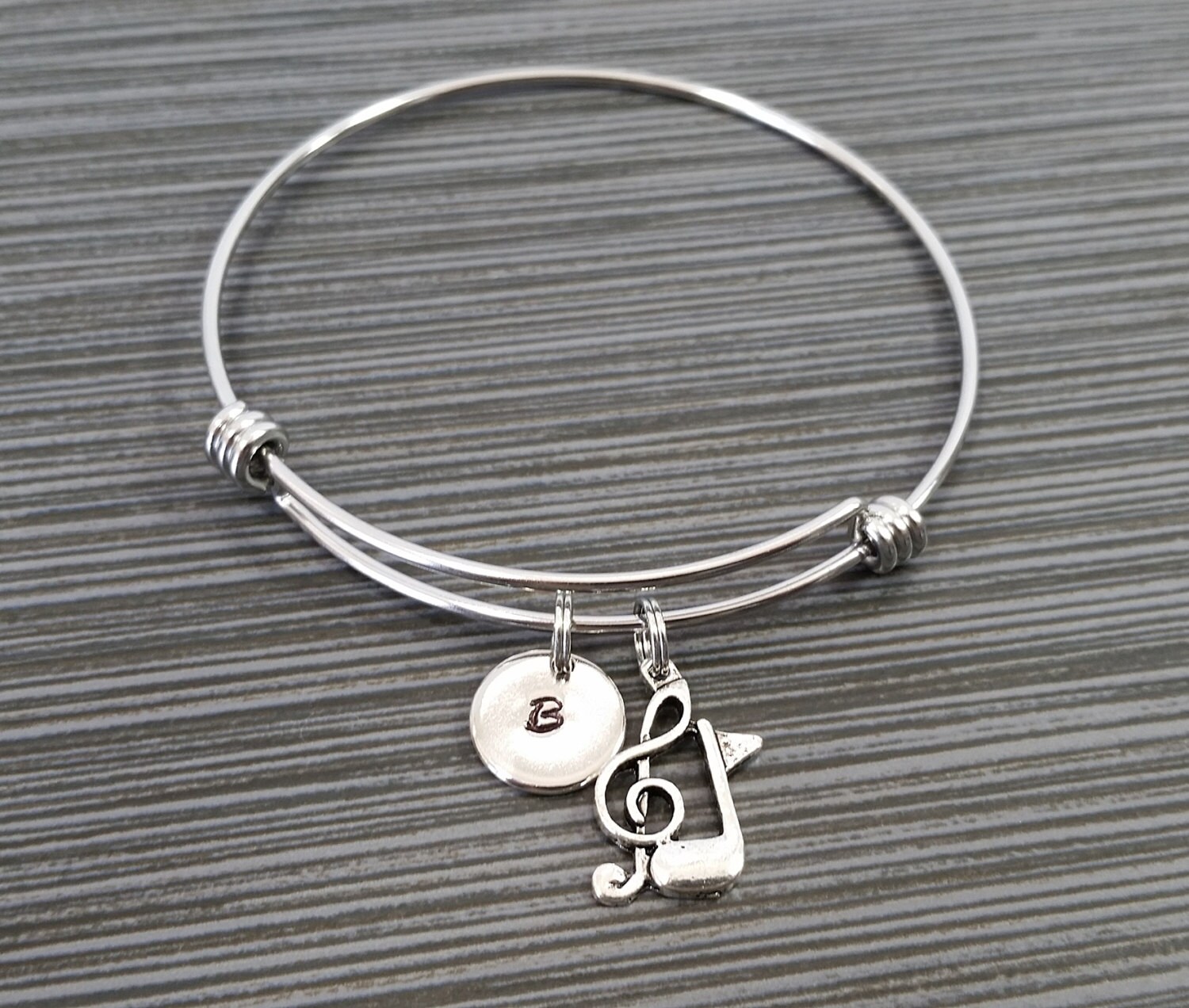 Silver Music Note Bracelet Treble Clef Bracelet - Etsy