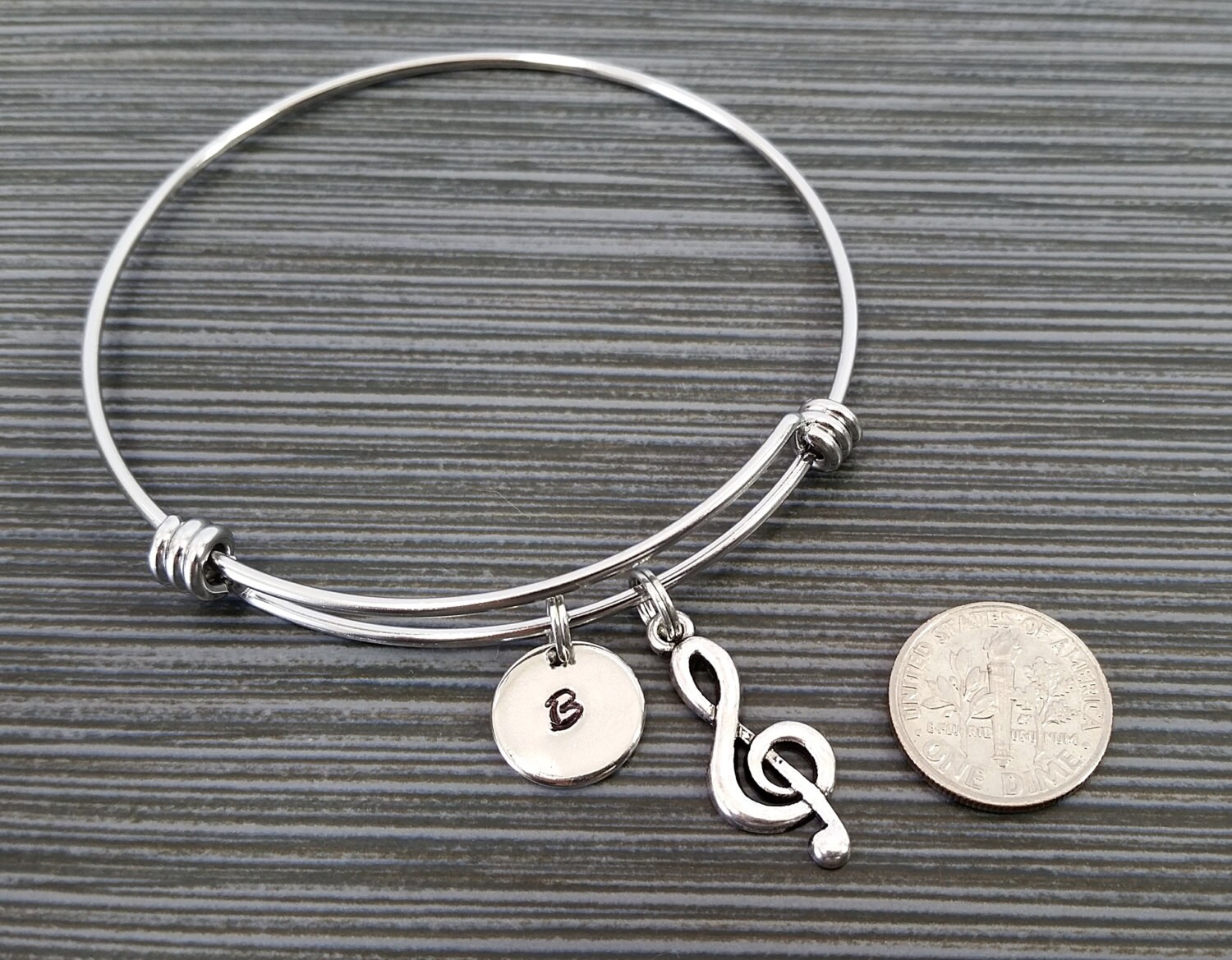 Music Note Bracelet Treble Clef Bracelet Personalized - Etsy