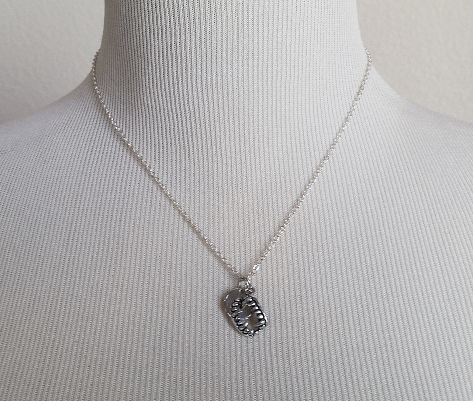 Silver Vampire Necklace Vampire Teeth Necklace | Etsy