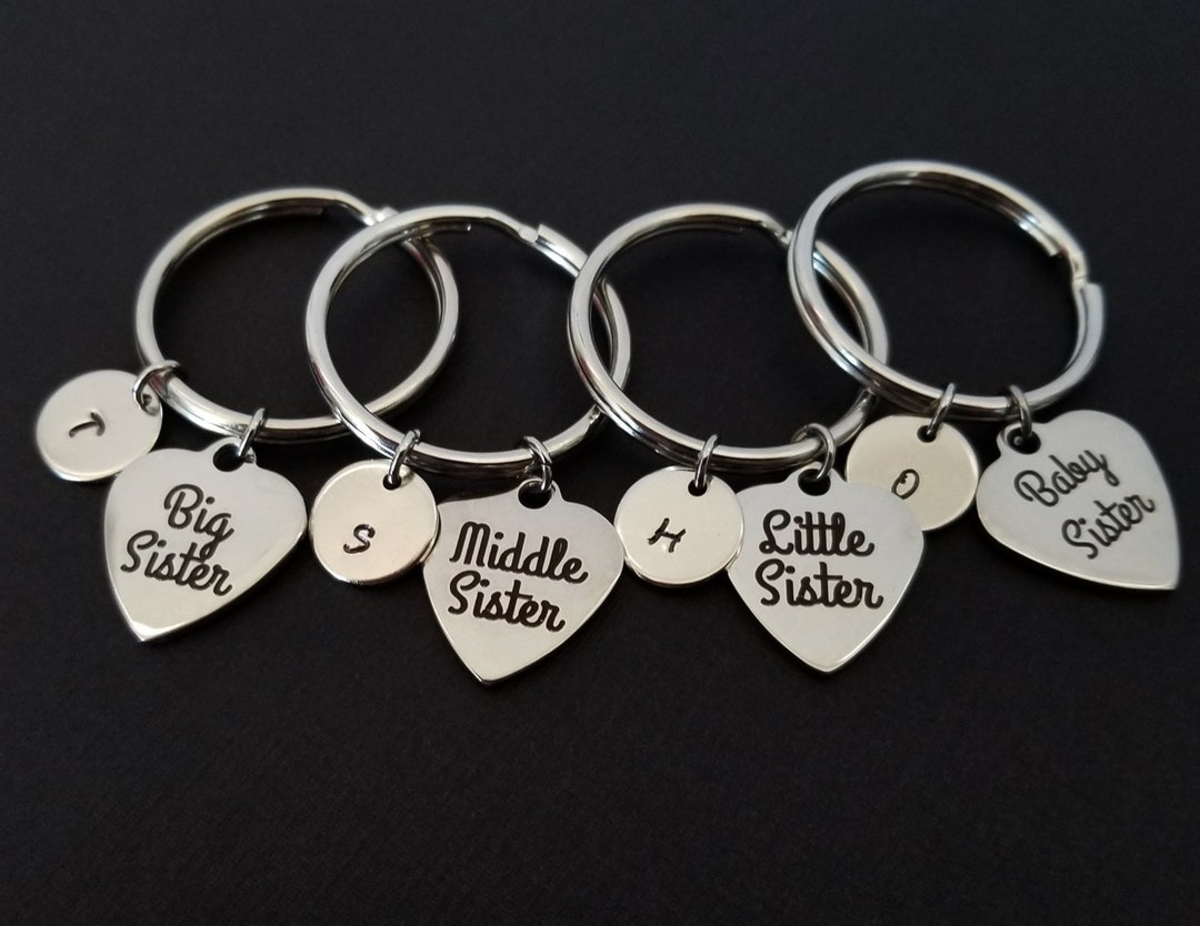 Four Sister Key Chains Big Sister Keychain Gift for Sister - Etsy