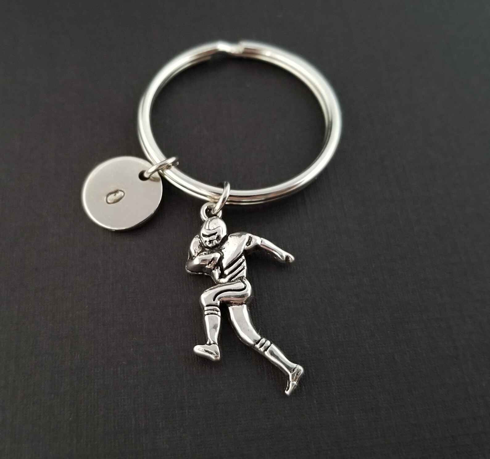 Football Player Keychain Football Key Chain Sports - Etsy