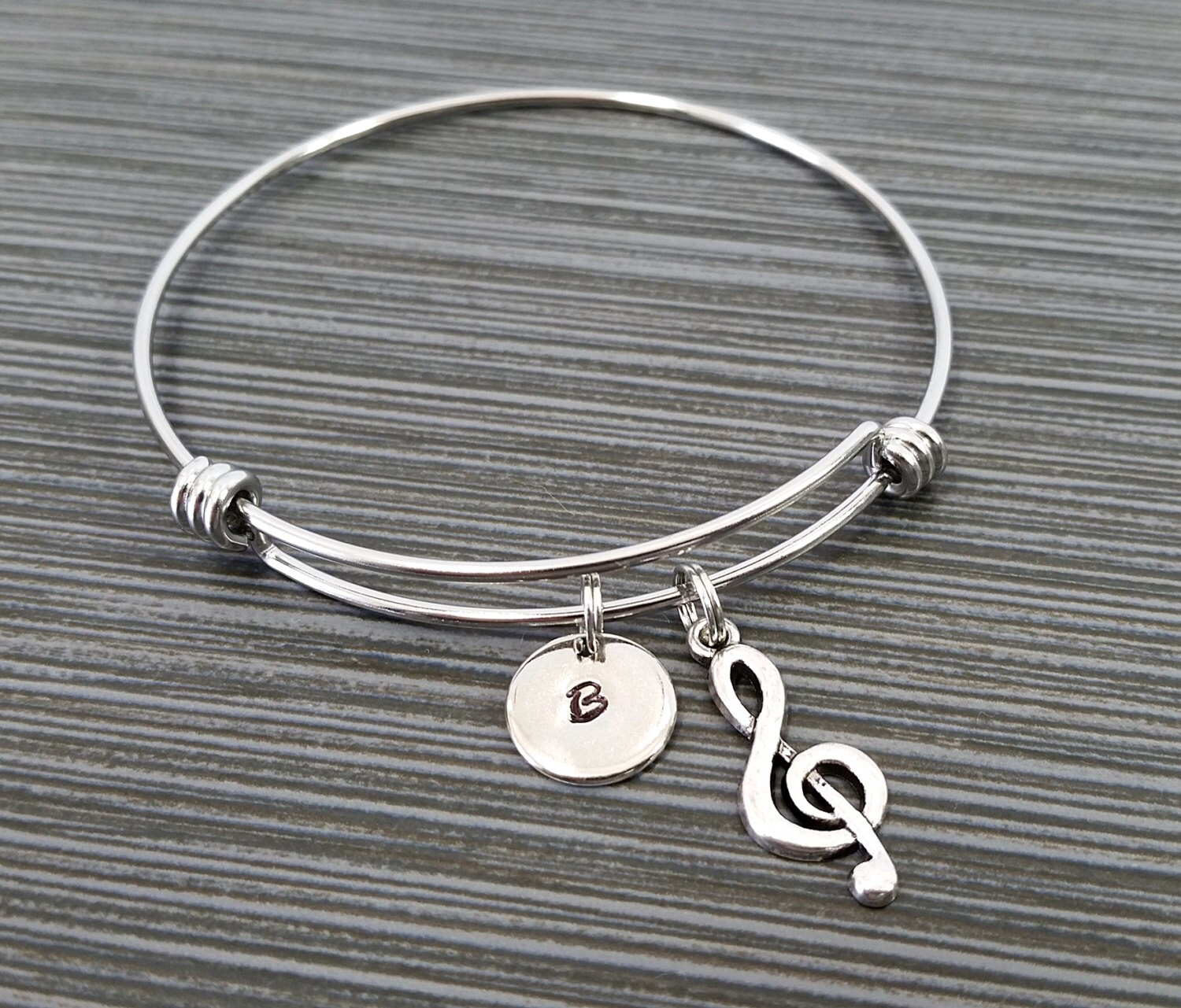 Music Note Bracelet Treble Clef Bracelet Personalized - Etsy