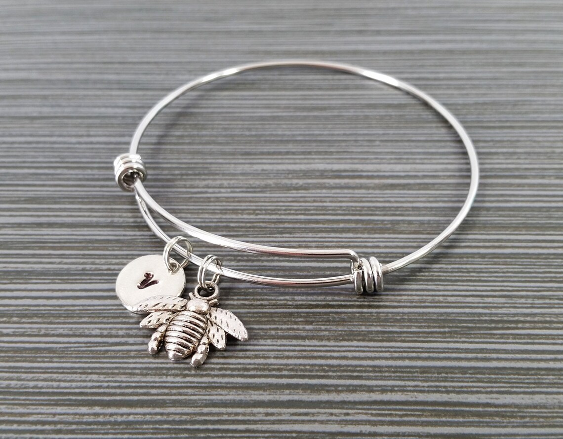 Bumblebee Bangle Bee Charm Bracelet Expandable Bangle | Etsy