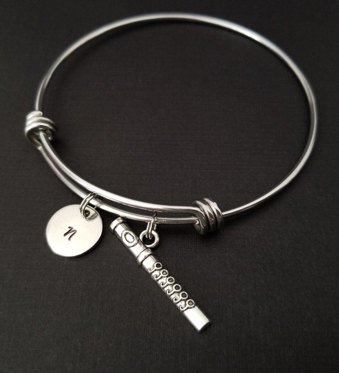 Silver Flute Bracelet - Band Student Bracelet - Personalized Bracelet ...