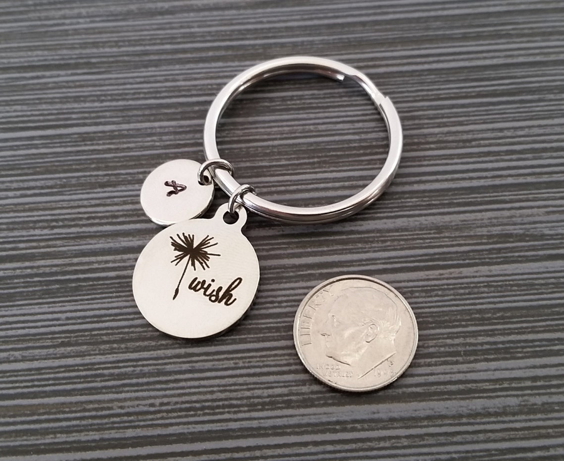 Wish Keychain Dandelion Keychain Custom Gift - Etsy