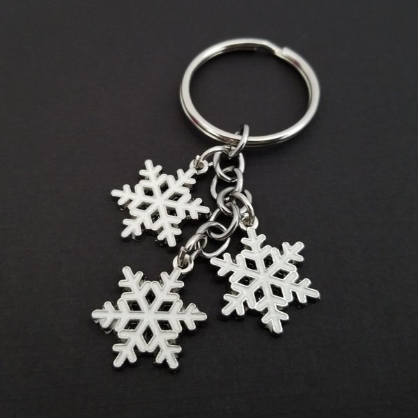 Snowflake Keychain - Etsy