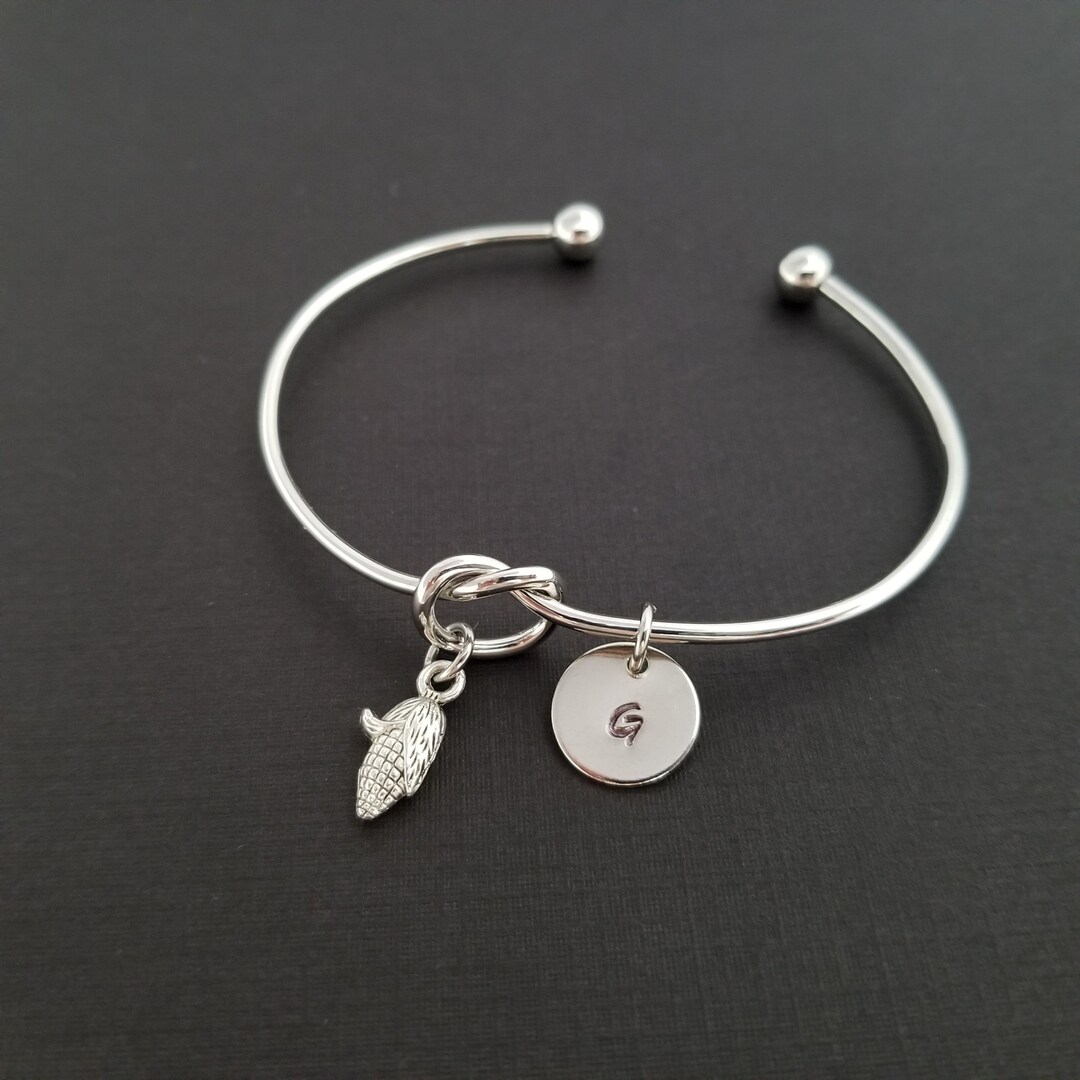 Corn on the Cob Knot Bangle Corn Knot Bracelet Expandable Bangle Charm ...