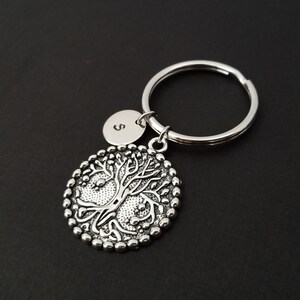 Tree of Life Keychain Custom Gift Silver Keychain Gift for Mom Tree Key ...