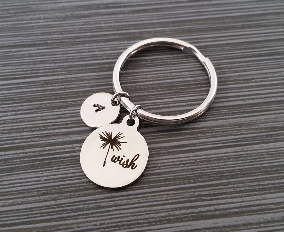Wish Keychain Dandelion Keychain Custom Gift - Etsy