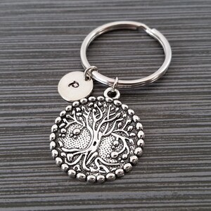 Tree of Life Keychain Custom Gift Silver Keychain Gift for Mom Tree Key ...