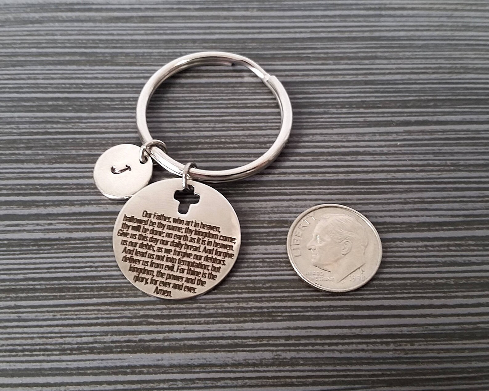 Lord's Prayer Keychain - Our Father Who Art in Heaven Keychain - Custom ...