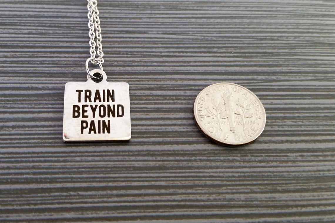 Stainless Steel Train Beyond Pain Necklace Weight Lifting - Etsy