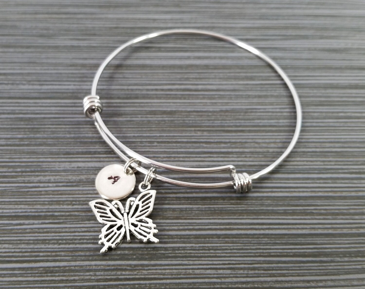 Butterfly Bangle Butterfly Charm Bracelet Expandable - Etsy
